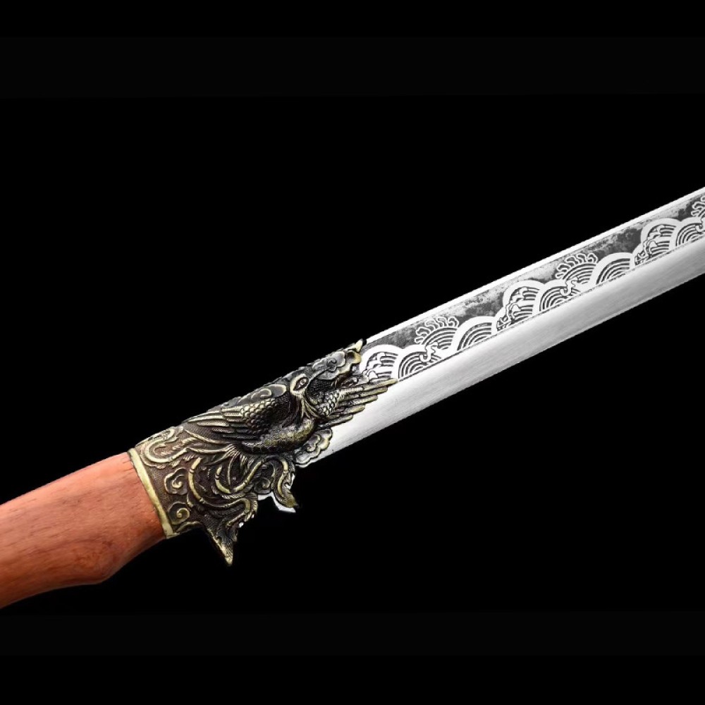katana 090 dragon and phoenix Straight knife Phoenix style High ...